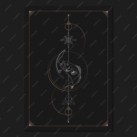Premium Vector Geometric Astrological Symbols Tarot Card