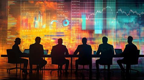 Business Team Analyzing Data On Large Screen Premium Ai Generated Image