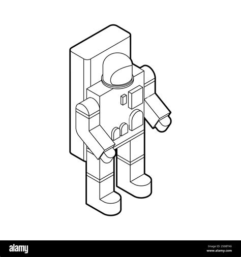 Cosmonaut Isolated Astronaut Isometric In Spacesuit Stock Vector Image And Art Alamy