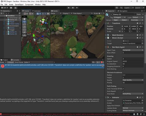 Transform Does Not Contain A Definition For Positon Ask GameDev Tv