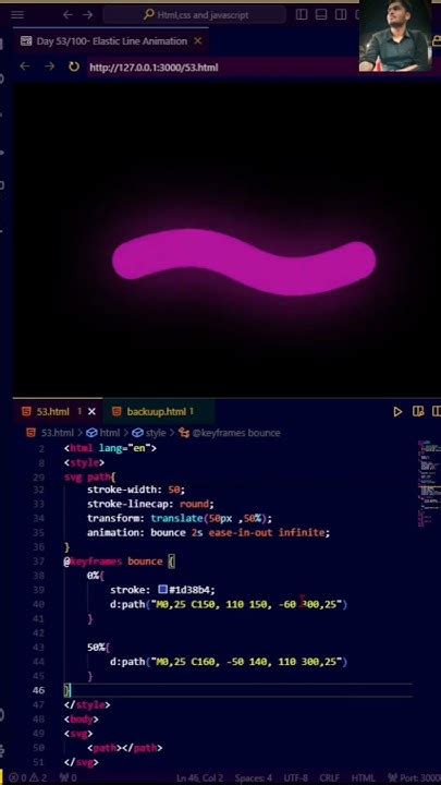 Elastic Line Animation Htmlcsscodingjsshortsviralvideos Youtube