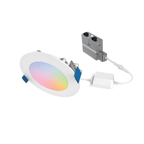 Halo Hlb 4 In Color And Tunable White Slim Canless Smart Wi Fi Led Recessed Downlight With Wiz