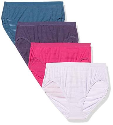 Hanes Ultimate Womens Comfort Flex Fit 4 Pack Hi Cut Panties Misty