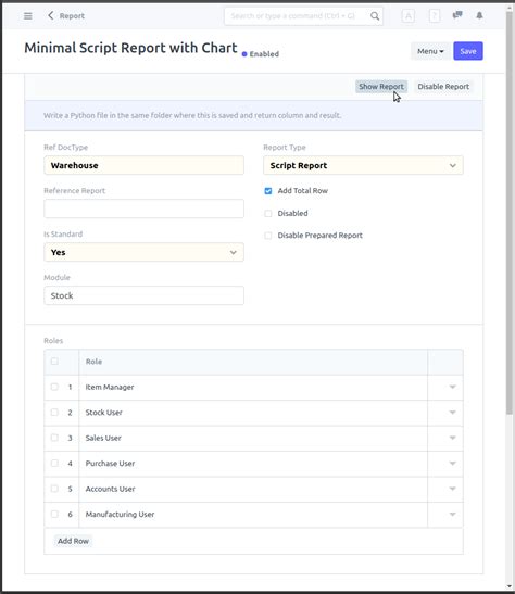 How To Create A Minimalist Script Report Chart Reports Frappe Forum