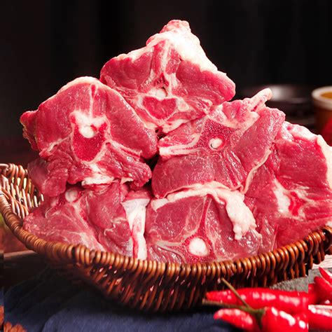 羊蝎子新鲜羊肉散养4斤生鲜羊羯子脊骨带肉商用冷冻火锅食材年货 虎窝淘