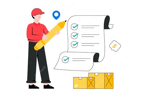 premium vector logistic document flat style design vector