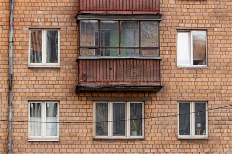 Old Khrushchev Moscow Historic Brick Houses In The Center Of Russia Stock Image Image Of