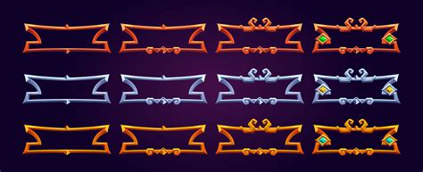 Golden Medieval Fantasy Game Ui Frame For Button 21935364 Vector Art At Vecteezy