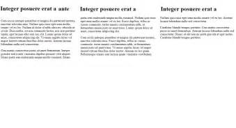 Html Multiple Headers In 3 Columns Along With Text Beneath It Stack