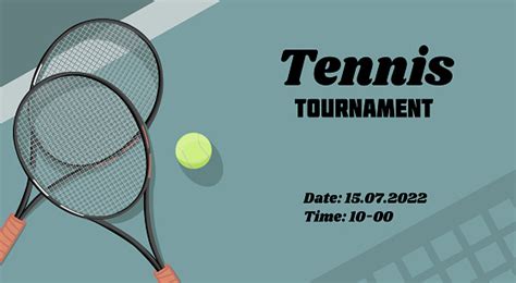 수평 테니스 챔피언십 및 토너먼트 포스터 실내 실외 블루 라켓 코트 클로즈업 플랫 심플 복고풍 스타일 벡터 템플릿 Championship에 대한 스톡 벡터 아트 및 기타