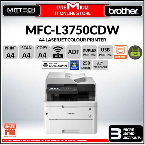 Brother Mfc L Cdw All In One Wireless Colour Led Laser Printer Auto Sided Print Usb