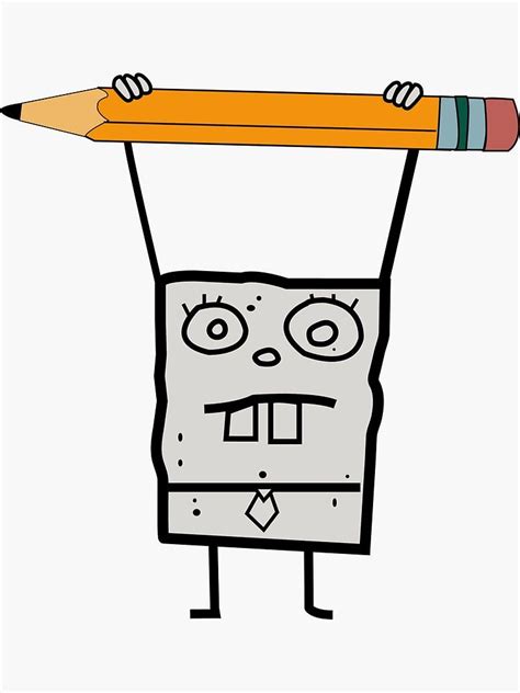 Spongebob Doodlebob Sticker By Lsax235 In 2021 Spongebob Spongebob Birthday Party