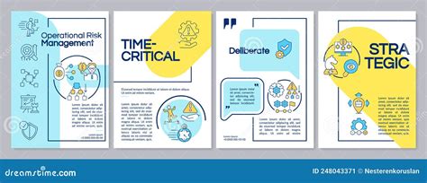 Operational Risk Management Levels Blue And Yellow Brochure Template