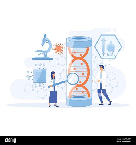Biotechnology Or Bio Tech Dna Research As Genetic Science Outline Concept Helix Spiral Clone