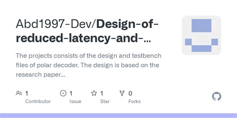 Github Abd1997 Devdesign Of Reduced Latency And Increased Throughput