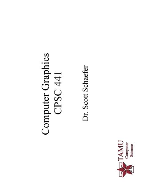 Games Industrial Design And Visualization Computer Graphics Cpsc 441 Docsity