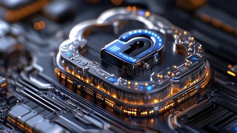 A Glowing Padlock On A Cloud Structure Represents Cloud Security Symbolizing Encryption