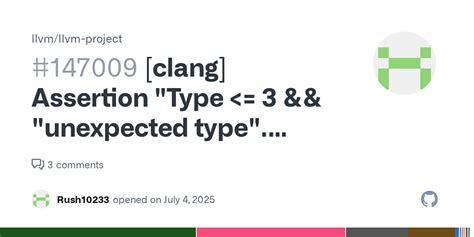 Clang Assertion Type