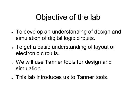 Tanner Tools Ppt