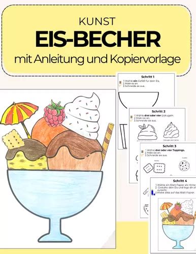 Kunst Eisbecher Collage Schritt Für Schritt Anleitung Sommer