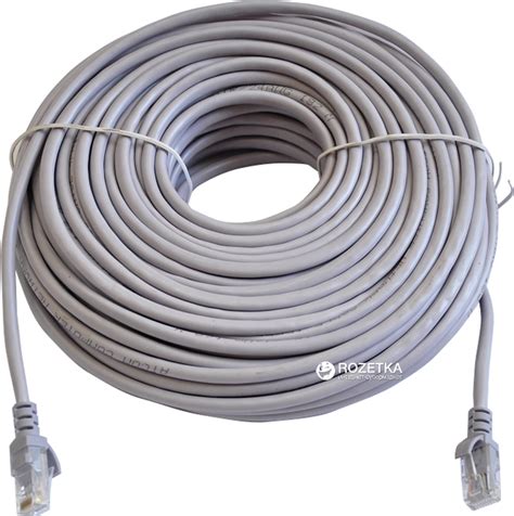 Патч корд Atcom Cat5e Rj45 Utp 30 м Сірий 4964 фото відгуки характеристики в інтернет