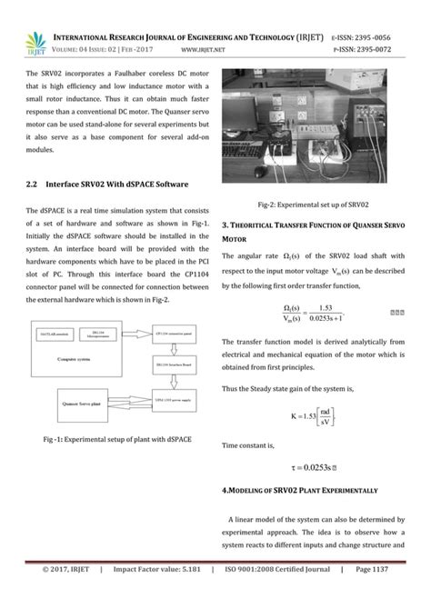 frequency response method to derive transfer function of servo motor
