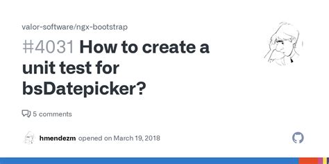 How To Create A Unit Test For Bsdatepicker · Issue 4031 · Valor