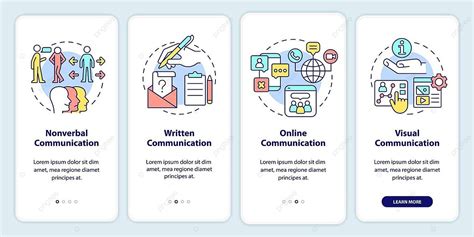 Communication Types Onboarding Mobile App Screen Application App Mockup