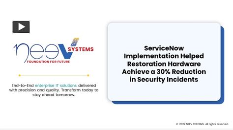 Ppt Servicenow Implementation Helped Restoration Hardware Achieve A 30 Reduction In Security