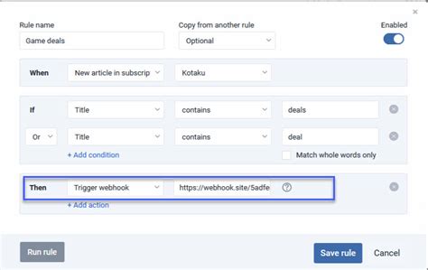 Introducing A New Rule Action Webhooks Inoreader Blog