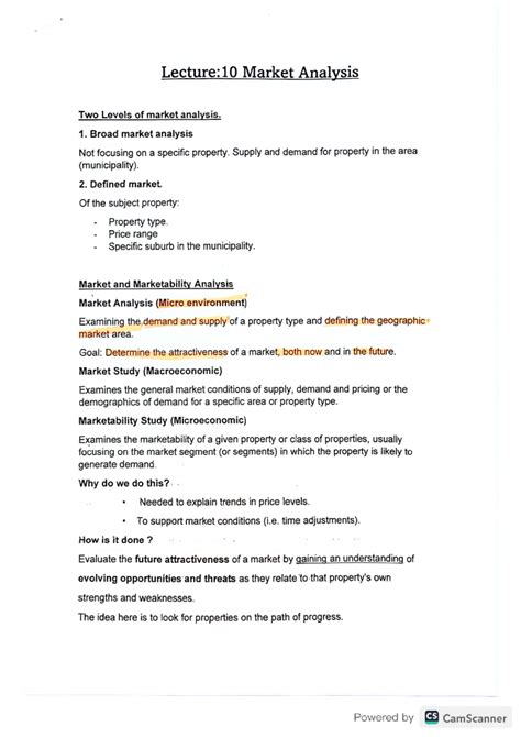 Pvm Market Analysis Notes Lecture10 Market Analysis Two Levels Of