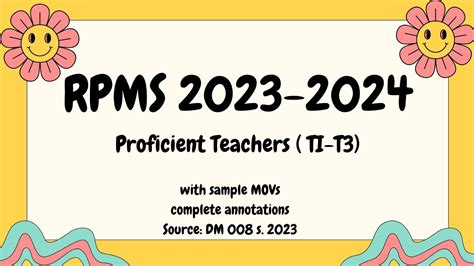Rpms 2023 2024 With Sample Movs And Annotations Youtube