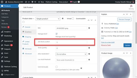 WooCommerce Additional Stock Inventory Location