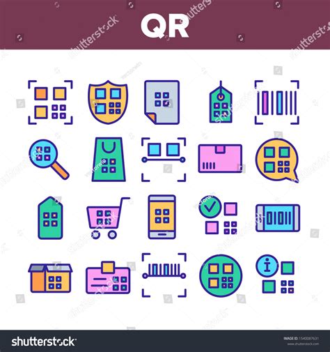 Qr Code Scan Collection Elements Icons Stock Vector Royalty Free Shutterstock