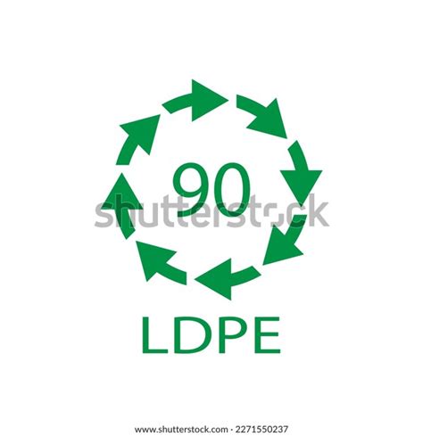 Composites Recycling Symbol Ldpe 90 Vector Stock Vector Royalty Free