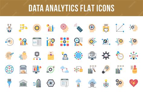 Premium Vector Data Analytics Flat Multicolor Icons