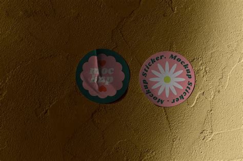 Макет настенных наклеек Премиум Psd Файл