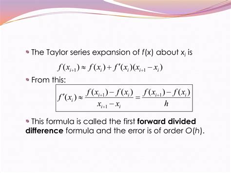 Numerical Differentiation Ppt