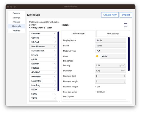 What Should The Proper Sunlu Pla Settings Be Set To In Cura R Ender6