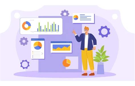 Data Analytics Man Character Illustration Illustrations Data Analytics Man Character Illustration Illustrations