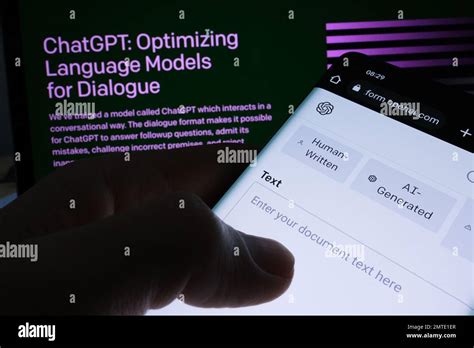 Ai Text Classifier Software Webpage Seen On Smartphone Screen And