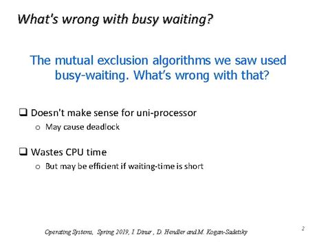 Synchronization Semaphores And Some More Stuff Operating Systems