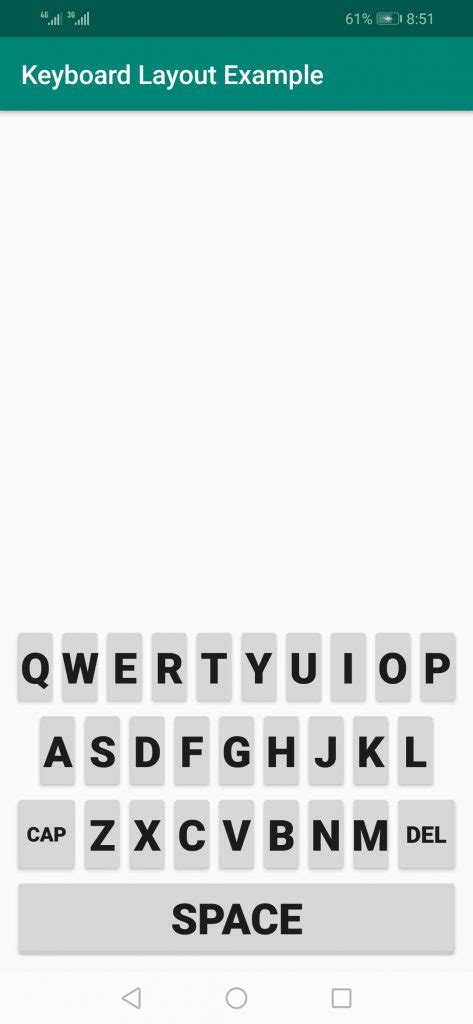 Make Qwerty Keyboard Layout With Buttons In Android