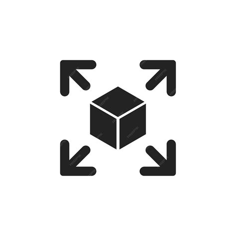 Premium Vector Expand Icon Extension Vector Symbol Simple Black Enlargement Icon