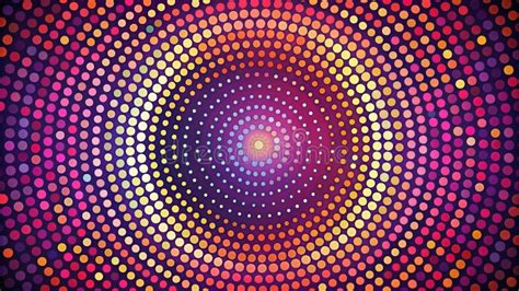 Abstract Colorful Circle Pattern Design With Radial Gradient
