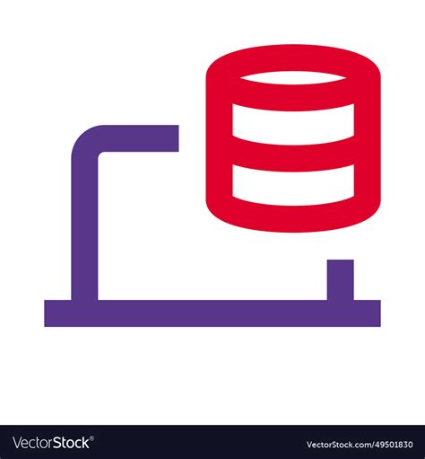 Usage Of Database For Storing Information Vector Image