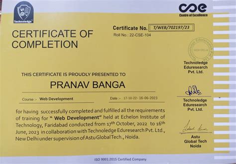 Pranav Banga On Linkedin Im Happy To Share That Ive Obtained A New