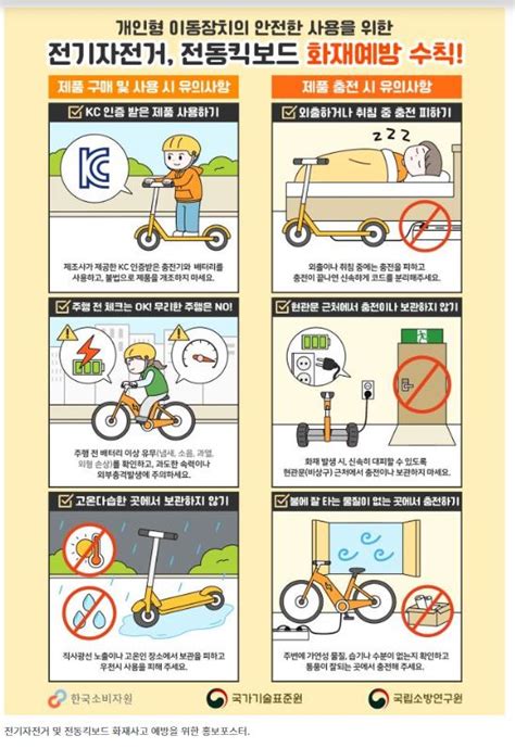 전기자전거·전동킥보드 보관 시 직사광선이나 고온 피해야