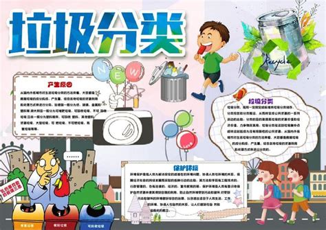 垃圾分类word手抄报 Word手抄报 普车都