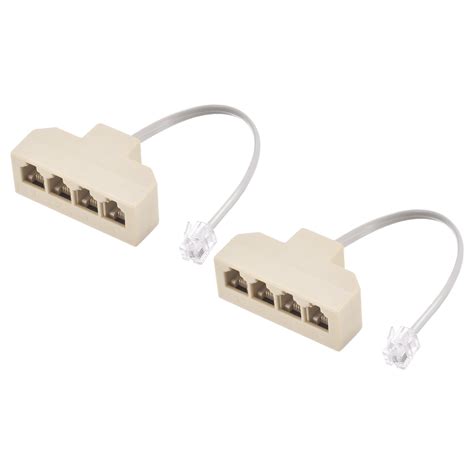 Uxcell Phone Jack Splitter 6p4c 4 Way Socket Adapter Telephone Line Uxcell Phone Jack Splitter 6p4c 4 Way Socket Adapter Telephone Line